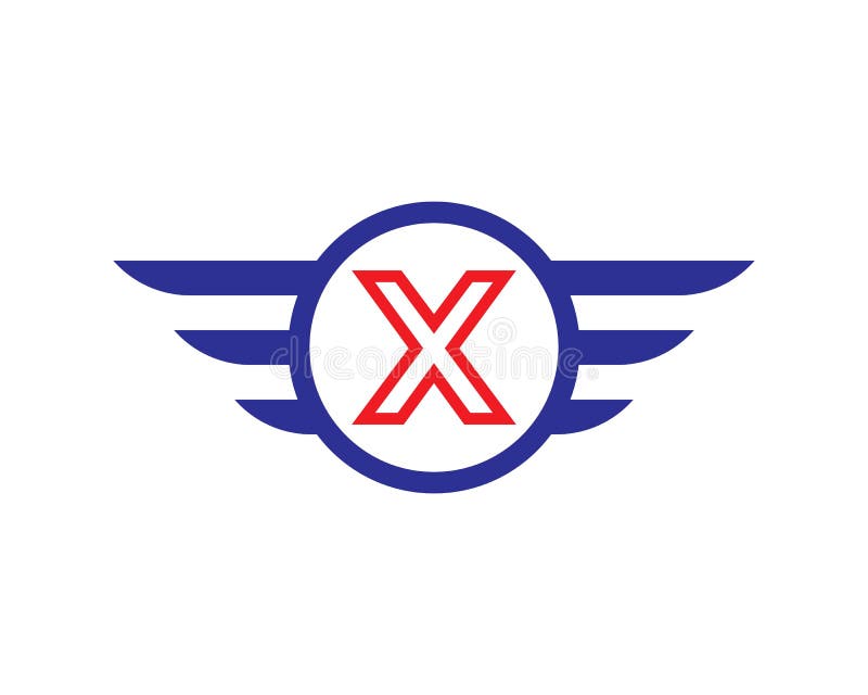 Initial Letter X Wing Logo Template Stock Vector - Illustration of ...