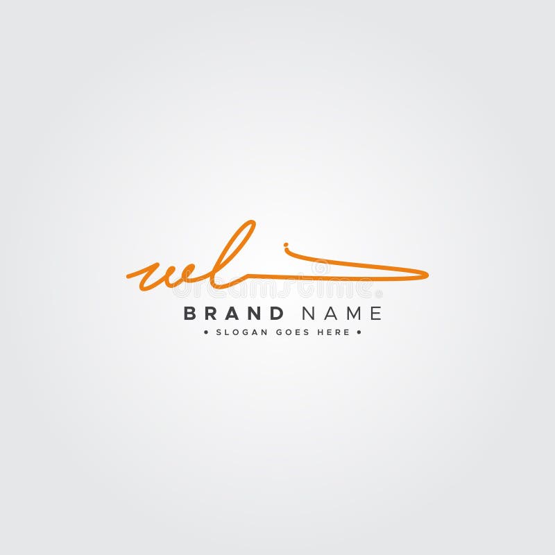 Initial Letter WL Logo - Handwritten Signature Logo Stock Vector ...