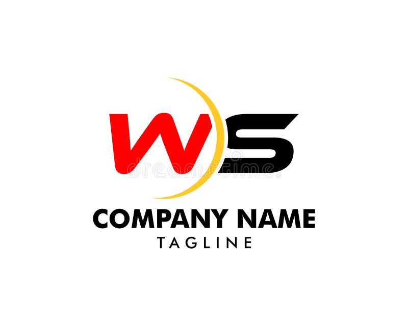 Initial Letter WS Logo Template Design Stock Vector - Illustration of ...