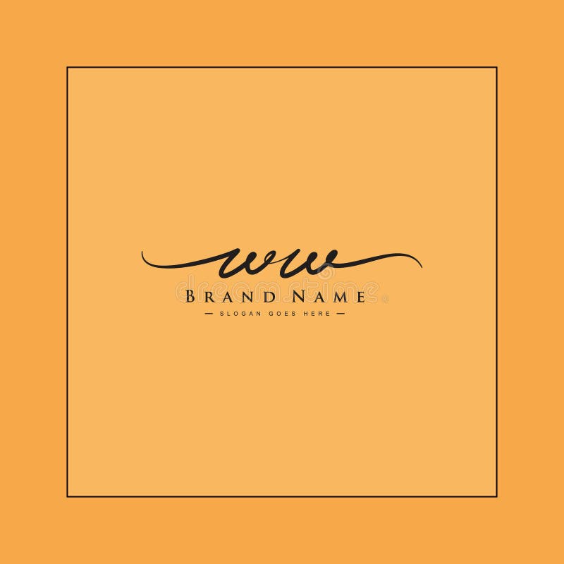 Initial Letter WW Logo - Handwritten Signature Logo Stock Vector ...