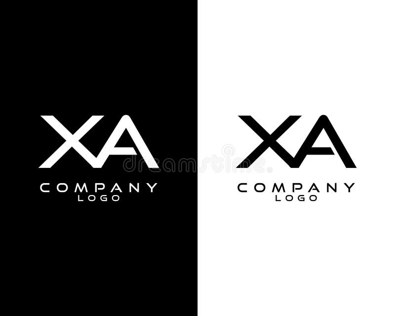 Initial Letter XA, AX Monogram Logotype Vector for Company Business ...