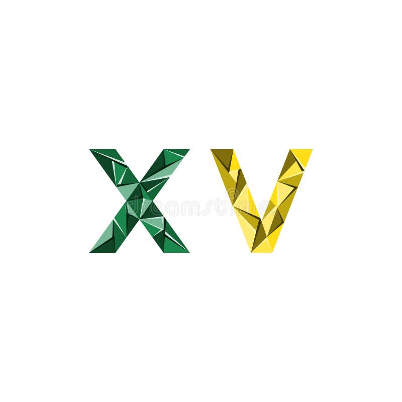 Initial Letter Xv Abstract Triangle Logo Vector Stock Vector ...