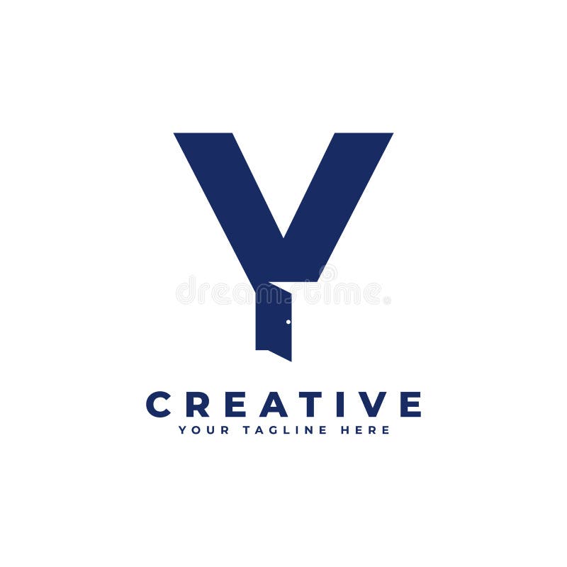 Initial Letter Y with Door Negative Space Logo Design. Usable for ...