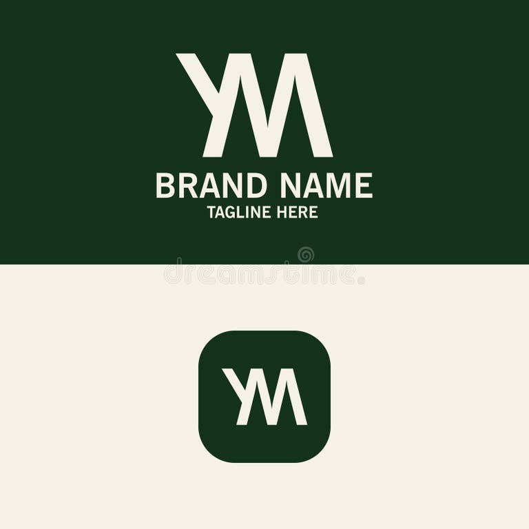 Initial Letter YM Logo Logo Design Vector Stock Vector - Illustration ...