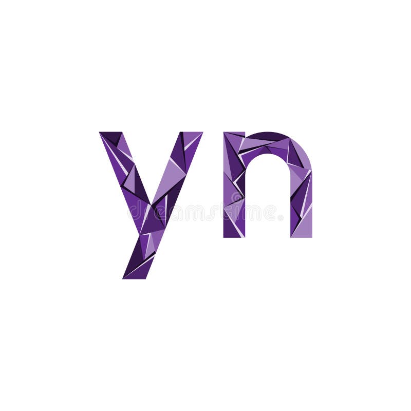 Initial Letter Yn Abstract Triangle Logo Vector Stock Vector ...