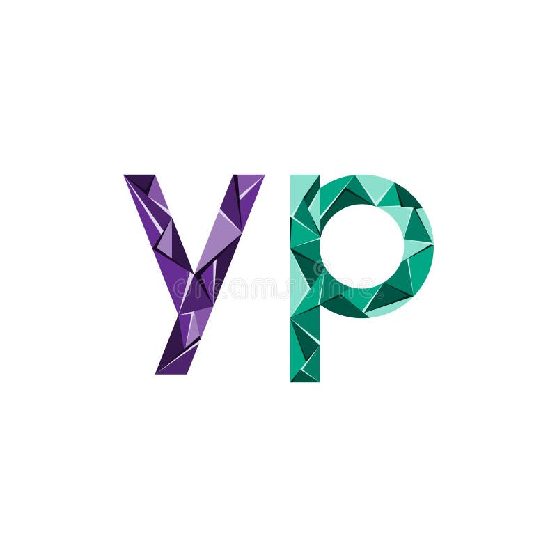 Initial Letter Yp Abstract Triangle Logo Vector Stock Vector ...