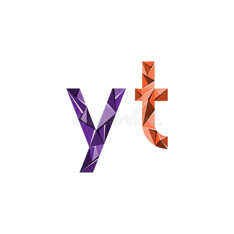 Initial Letter Yt Abstract Triangle Logo Vector Stock Vector ...