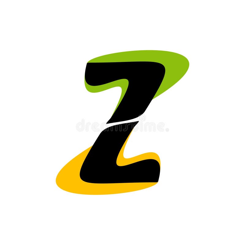 Initial Letter Z 001 stock vector. Illustration of element - 344266568