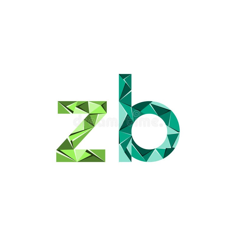 Initial Letter Zb Abstract Triangle Logo Vector Stock Vector ...