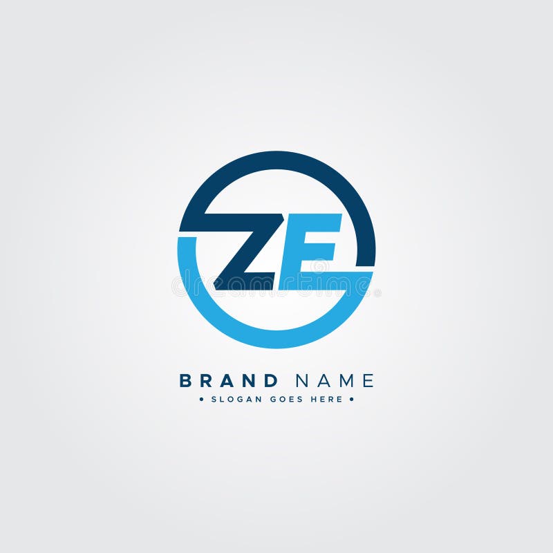 Initial Letter ZE Logo - Simple Business Logo for Alphabet Z and E ...