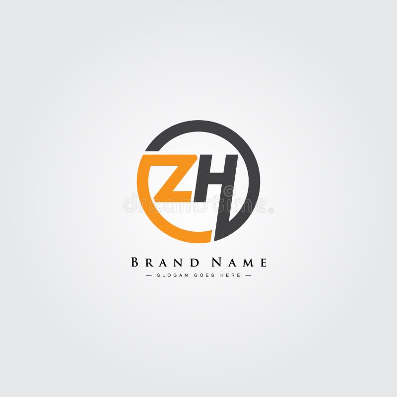 Initial Letter ZH Logo - Simple Business Logo for Alphabet Z and H ...