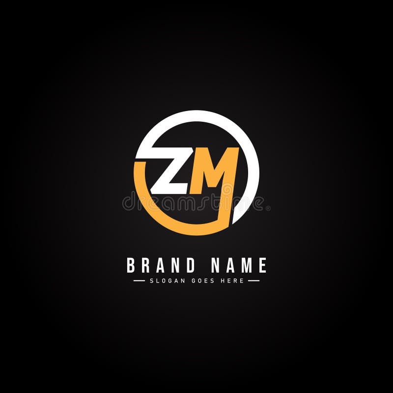 Initial Letter ZM Logo, Minimal Alphabet Logo Stock Vector ...