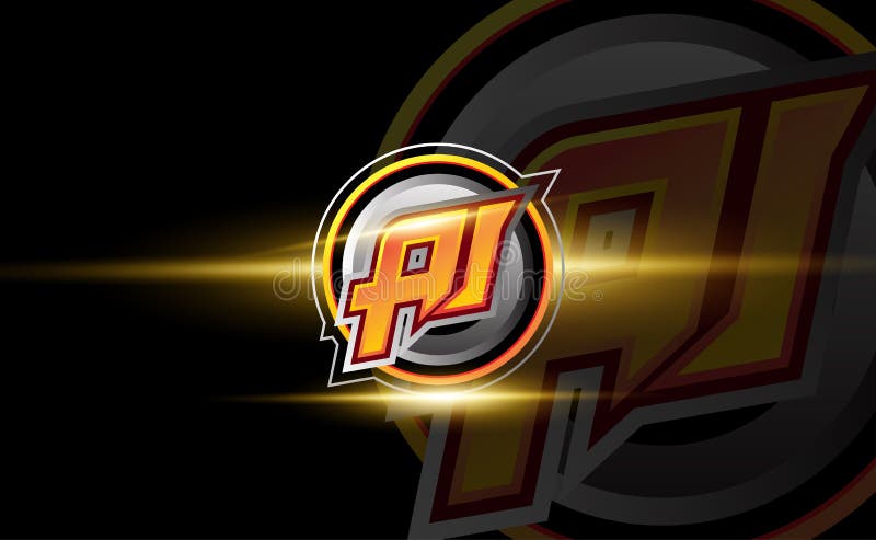 Initial Letters AI, Vector Monogram Logo Design for Esport, Twitch and ...