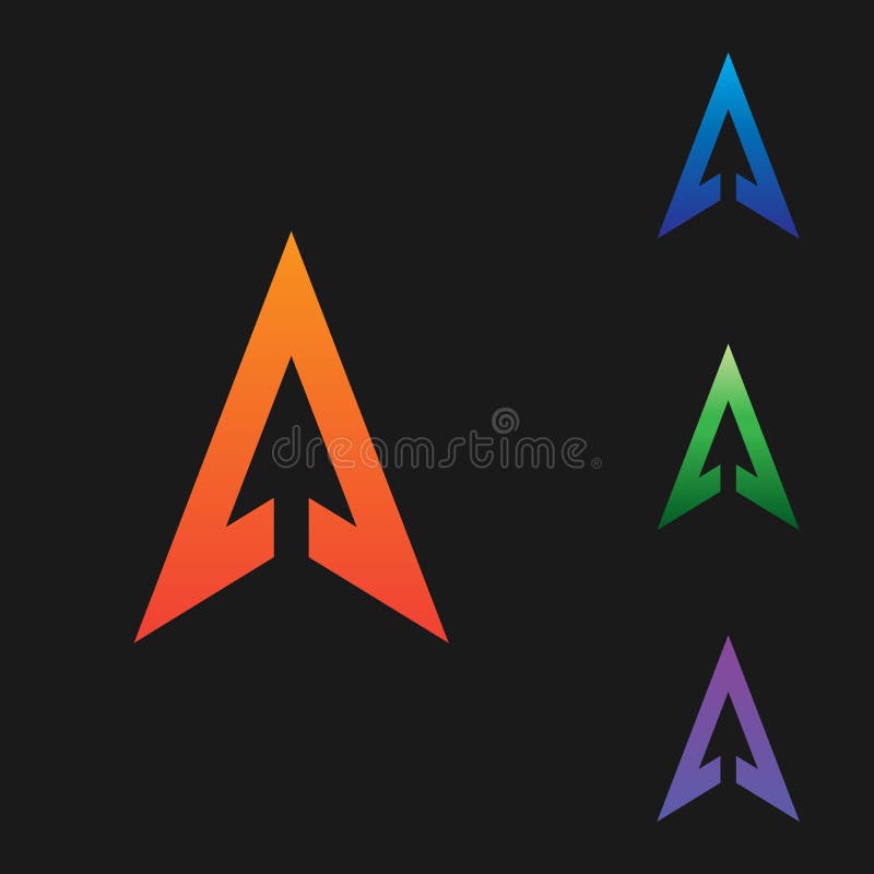 Initial Letters a Arrows Monogram Simple Minimalist Logo Design Stock ...