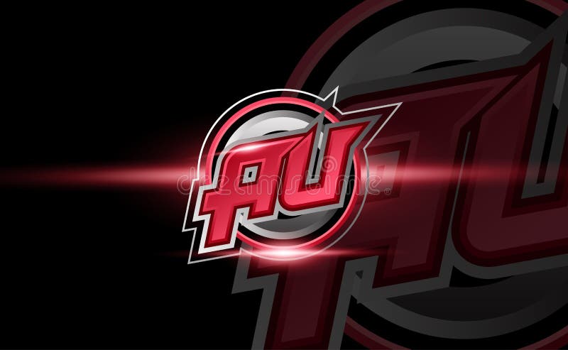 Initial Letters AU, Vector Monogram Logo Design for Esport, Twitch and ...