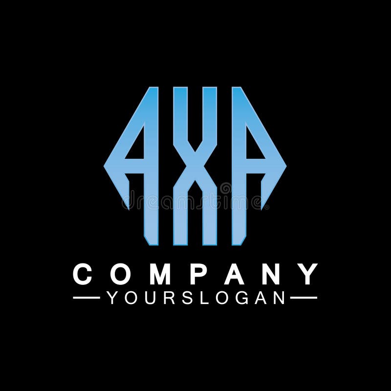 Initial Letters AXA Logo Design Vector Template Stock Vector ...