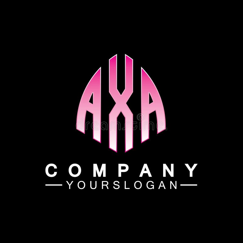 Initial Letters AXA Logo Design Vector Template Stock Vector ...