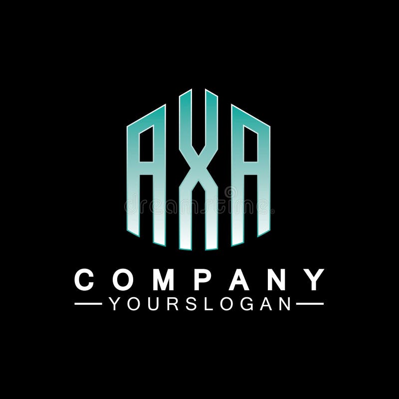 Initial Letters AXA Logo Design Vector Template Stock Vector ...
