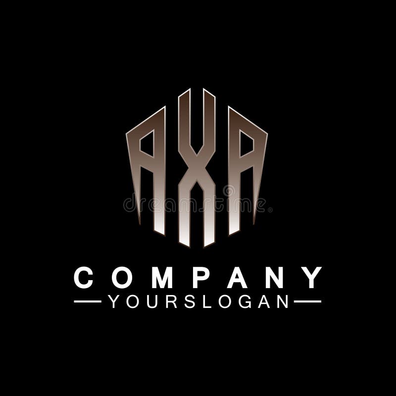 Initial Letters AXA Logo Design Vector Template Stock Vector ...