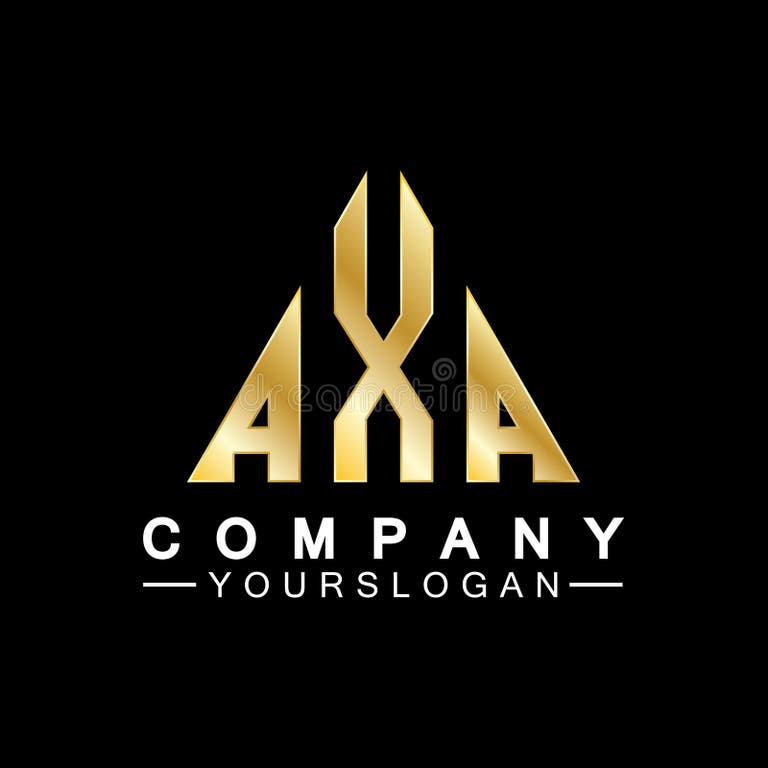 Initial Letters AXA Logo Design Vector Template Stock Vector ...