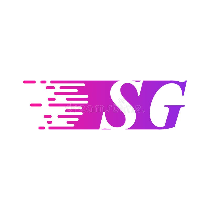 Abstract Letter SG Logo Design Template, Purple Alphabet Initial Stock ...