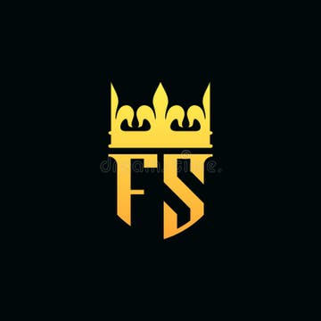 Initial Letters FS Logo Monogram Emblem Style with Crown Stock Vector ...