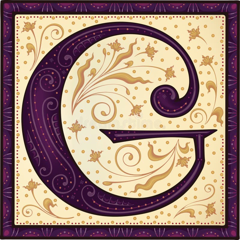 About Initial Letters G.Alphabet. Stock Image - Image of card, vector ...