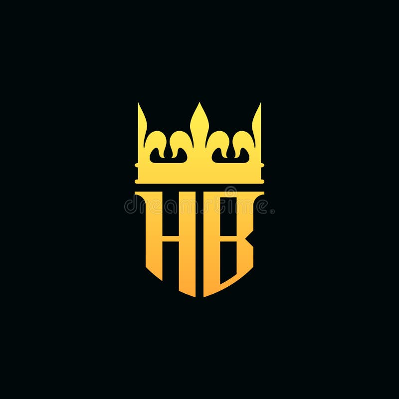 Initial Letters HB Logo Monogram Emblem Style with Crown Stock Vector ...