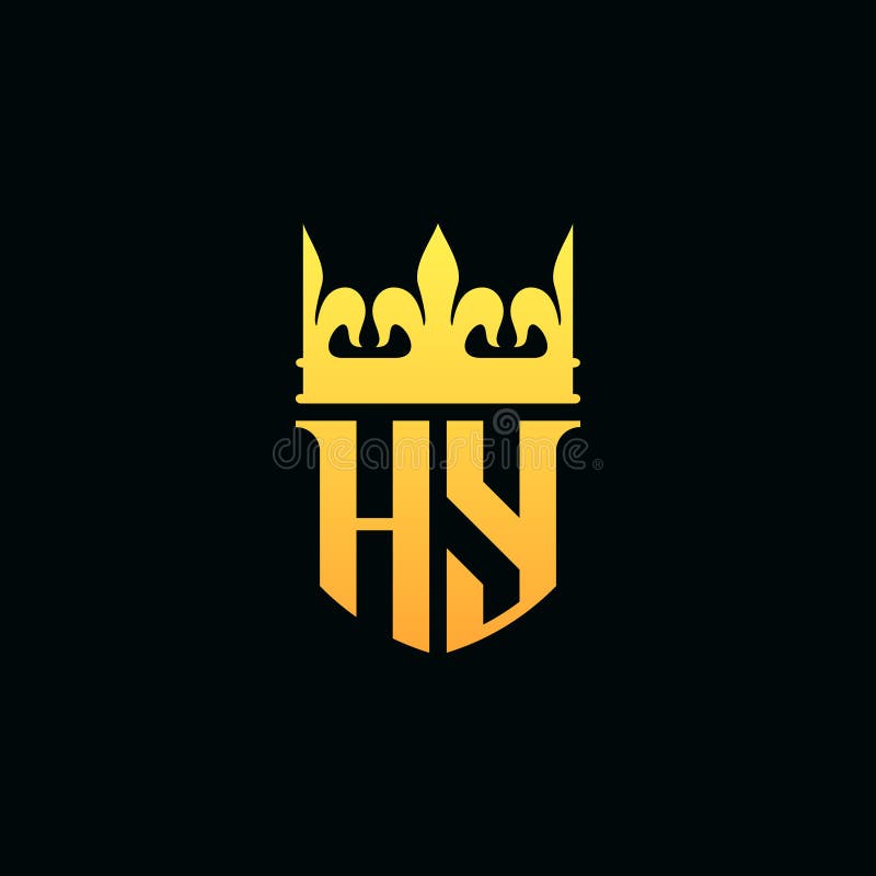 Initial Letters HY Logo Monogram Emblem Style with Crown Stock Vector ...