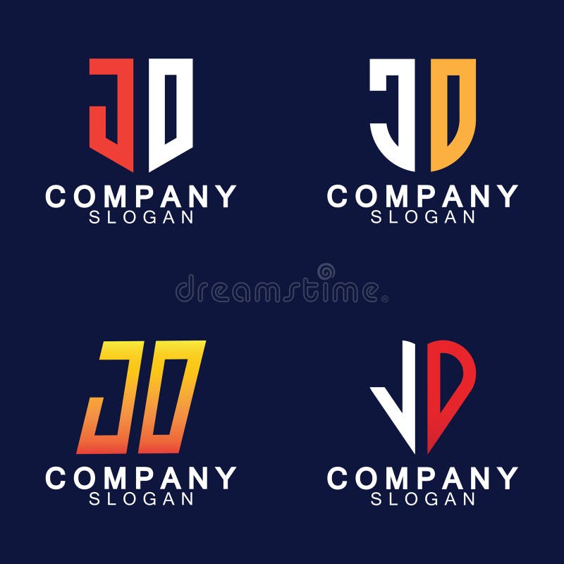 Initial Letters JD Logo Design Vector Template Stock Vector ...