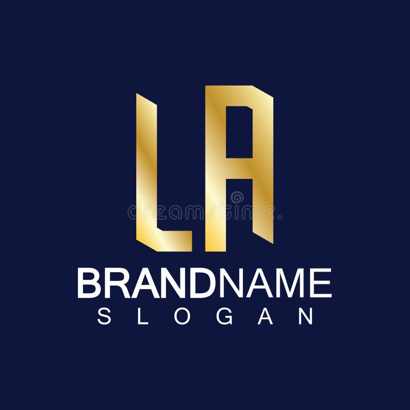 Initial Letters LA Logo Design Vector Template Stock Vector ...