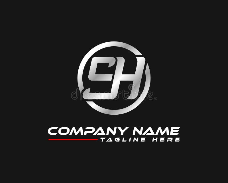 Initial Letters SH, HS Combination Minimal Logo Design Template. Stock ...