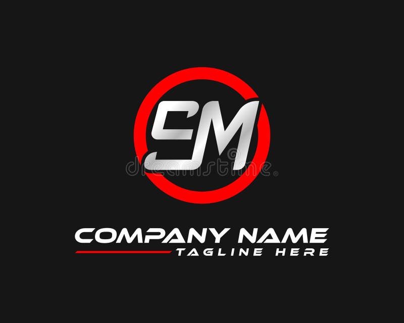 Initial Letters SM, MS Combination Minimal Logo Design Template. Stock ...