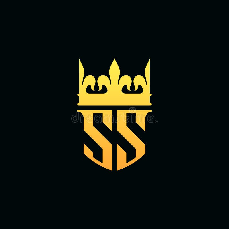 Initial Letters SS Logo Monogram Emblem Style with Crown Stock Vector ...