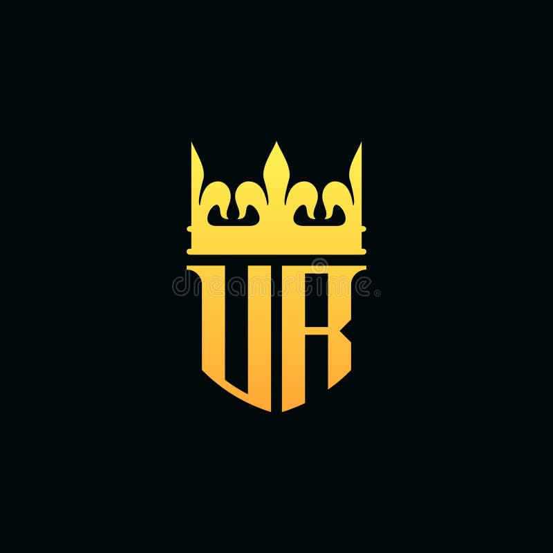 Initial Letters UR Logo Monogram Emblem Style with Crown Stock Vector ...