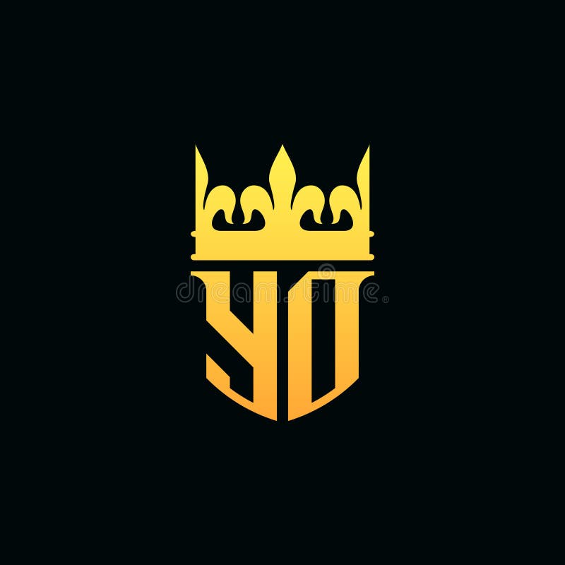 Initial Letters YO Logo Monogram Emblem Style with Crown Stock Vector ...