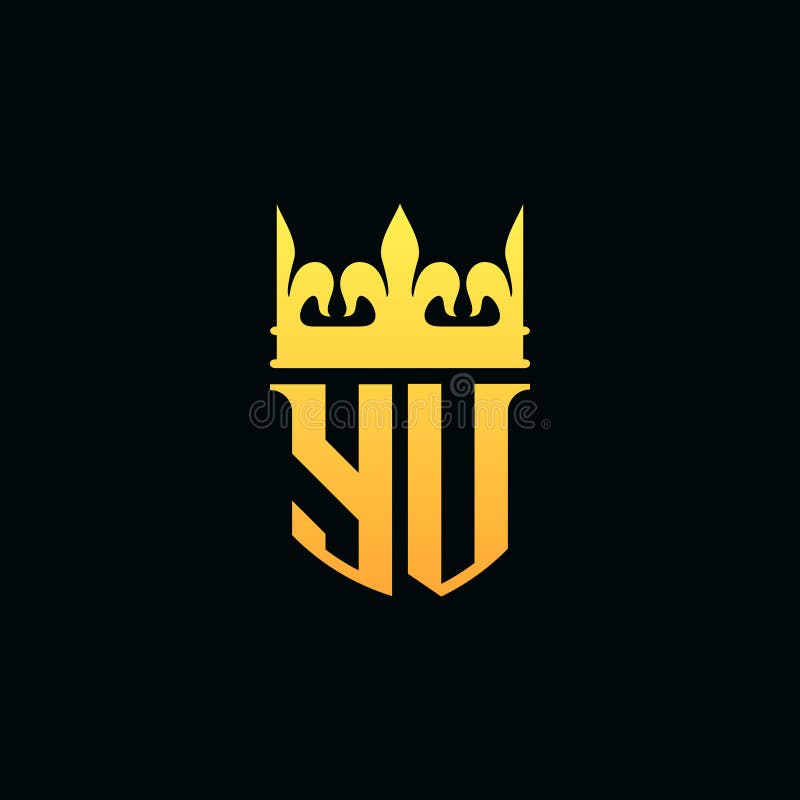 Initial Letters YV Logo Monogram Emblem Style with Crown Stock Vector ...