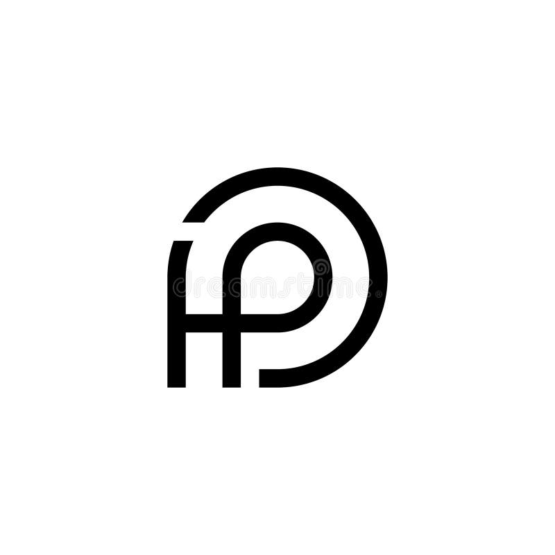 Initial Lettr HP Logo Vector Stock Vector - Illustration of drawing ...