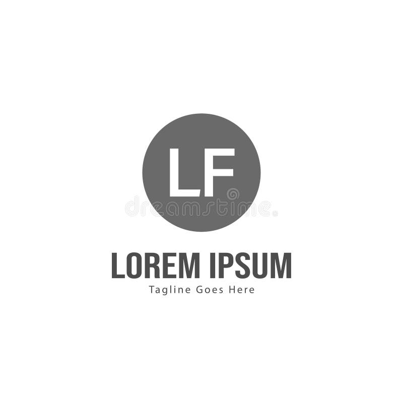 Initial LF Logo Template with Modern Frame. Minimalist LF Letter Logo ...
