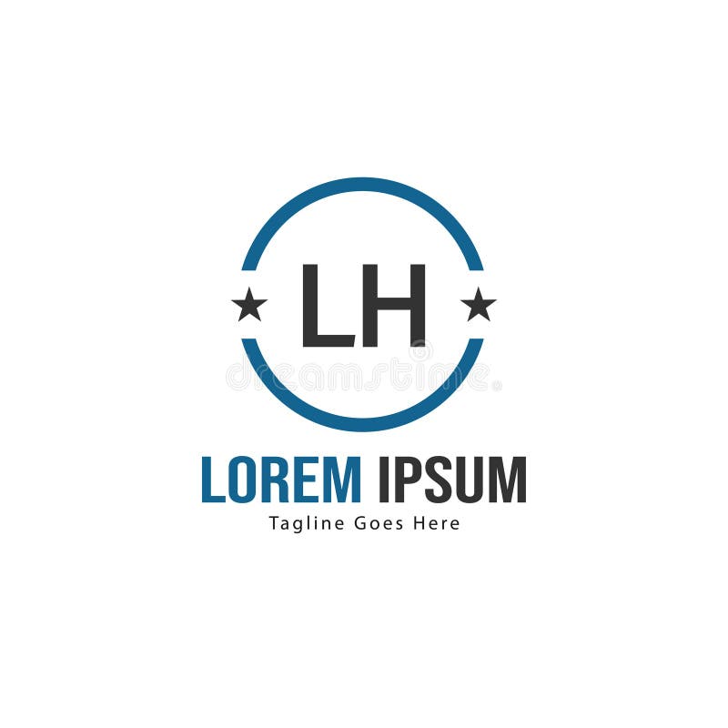 Initial LH Logo Template with Modern Frame. Minimalist LH Letter Logo ...