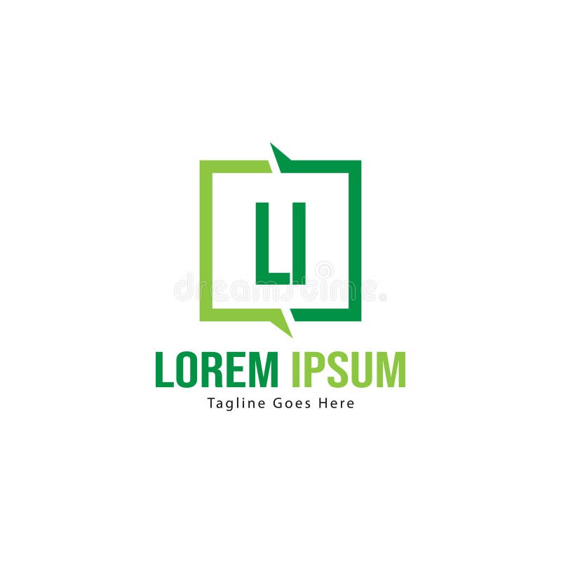 Initial LI Logo Template with Modern Frame. Minimalist LI Letter Logo ...