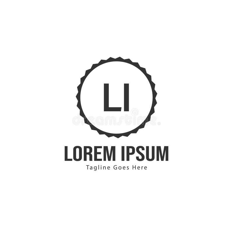 Initial LI Logo Template with Modern Frame. Minimalist LI Letter Logo ...