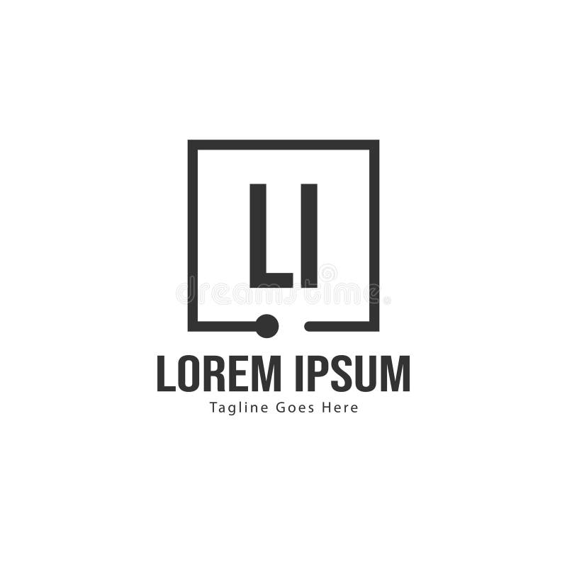 Initial LI Logo Template with Modern Frame. Minimalist LI Letter Logo ...