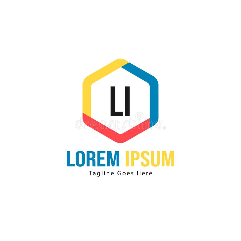 Initial LI Logo Template with Modern Frame. Minimalist LI Letter Logo ...
