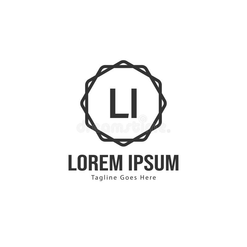 Initial LI Logo Template with Modern Frame. Minimalist LI Letter Logo ...