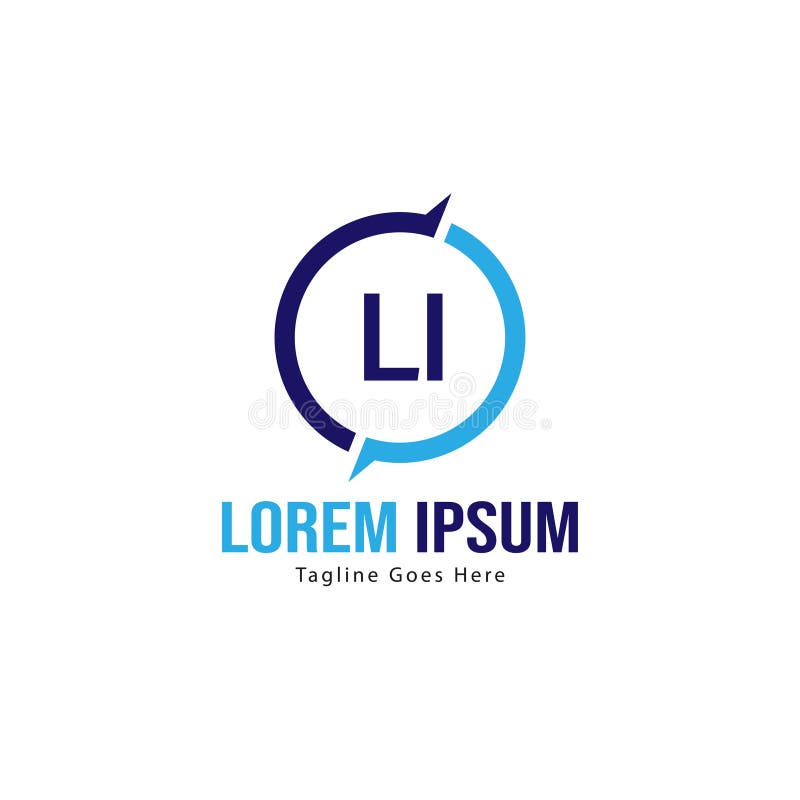 Initial LI Logo Template with Modern Frame. Minimalist LI Letter Logo ...