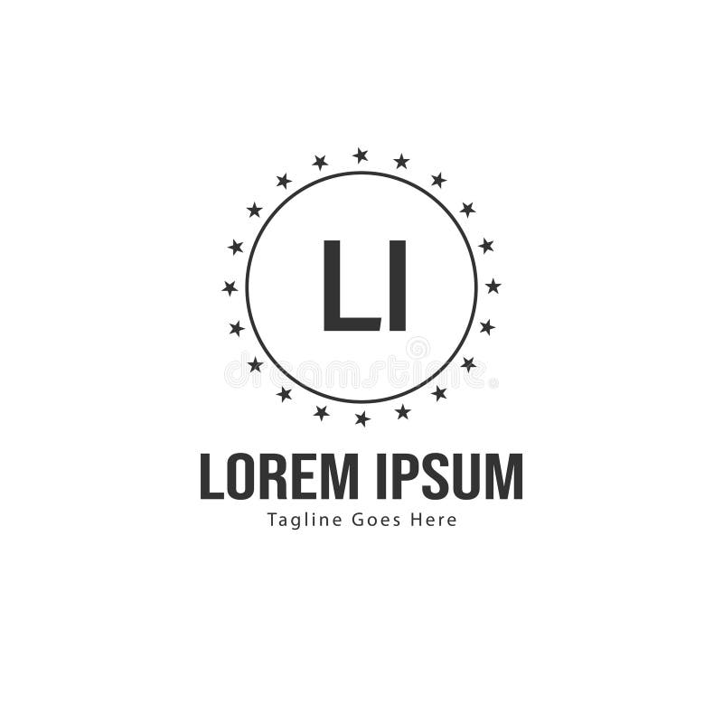 Initial LI Logo Template with Modern Frame. Minimalist LI Letter Logo ...