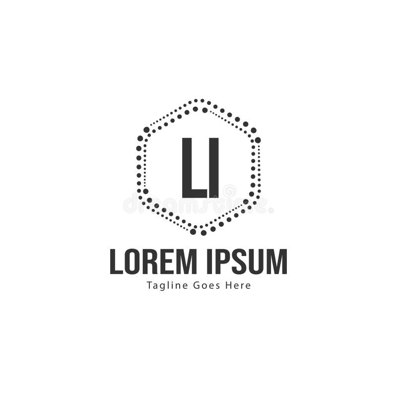 Initial LI Logo Template with Modern Frame. Minimalist LI Letter Logo ...