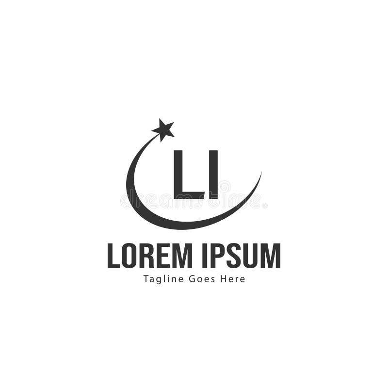 Initial LI Logo Template with Modern Frame. Minimalist LI Letter Logo ...