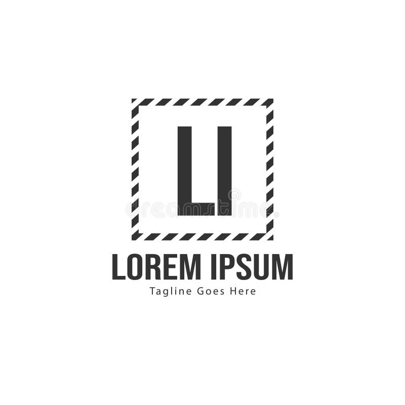 Initial LI Logo Template with Modern Frame. Minimalist LI Letter Logo ...